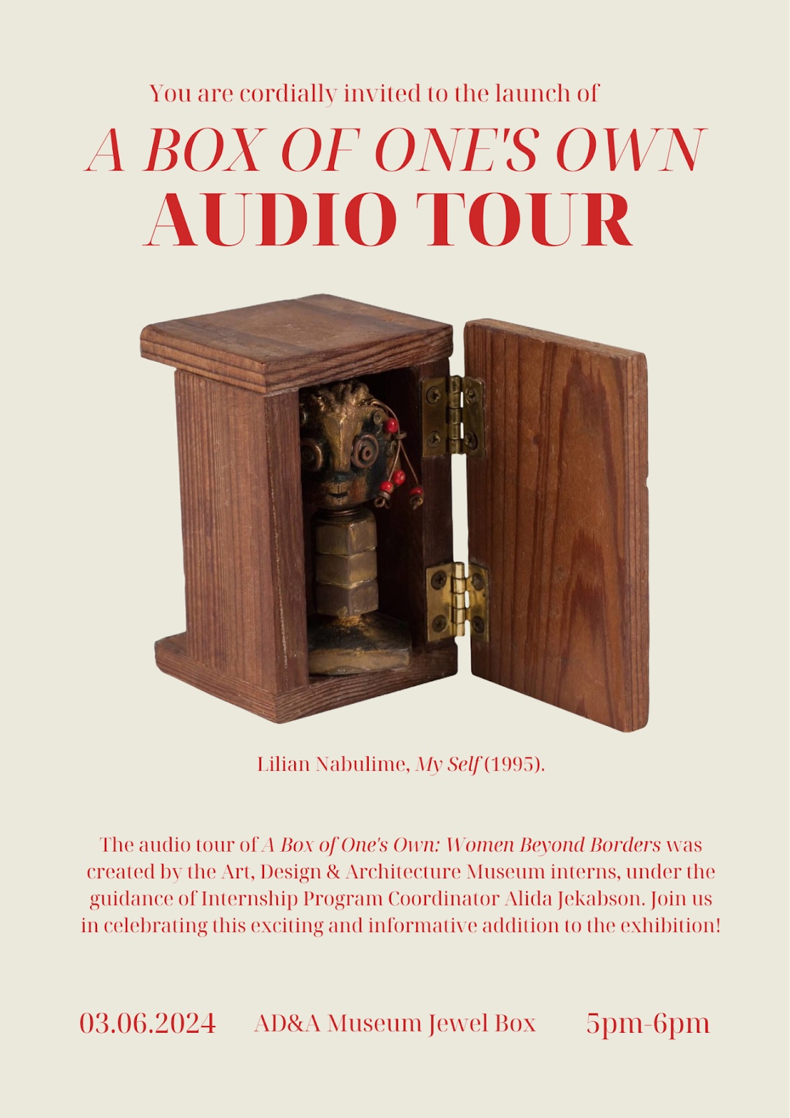 Launch of A Box of One's Own audio tour | Art Museum - UC Santa Barbara